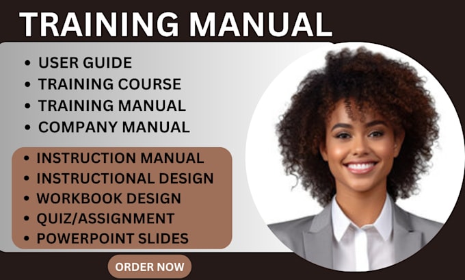 Create training manual, instructional design workbook design and ...