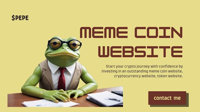 Meme coin website, pepe website, crypto website in 24 hours by ...