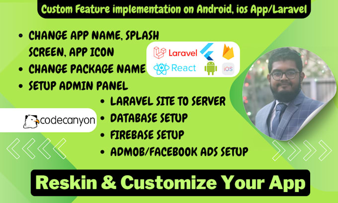 Professionally Reskin Edit And Customize Your Codecanyon App By Fhasan051 Fiverr