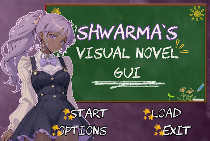 Design a visual novel ui by Shwarmabear | Fiverr