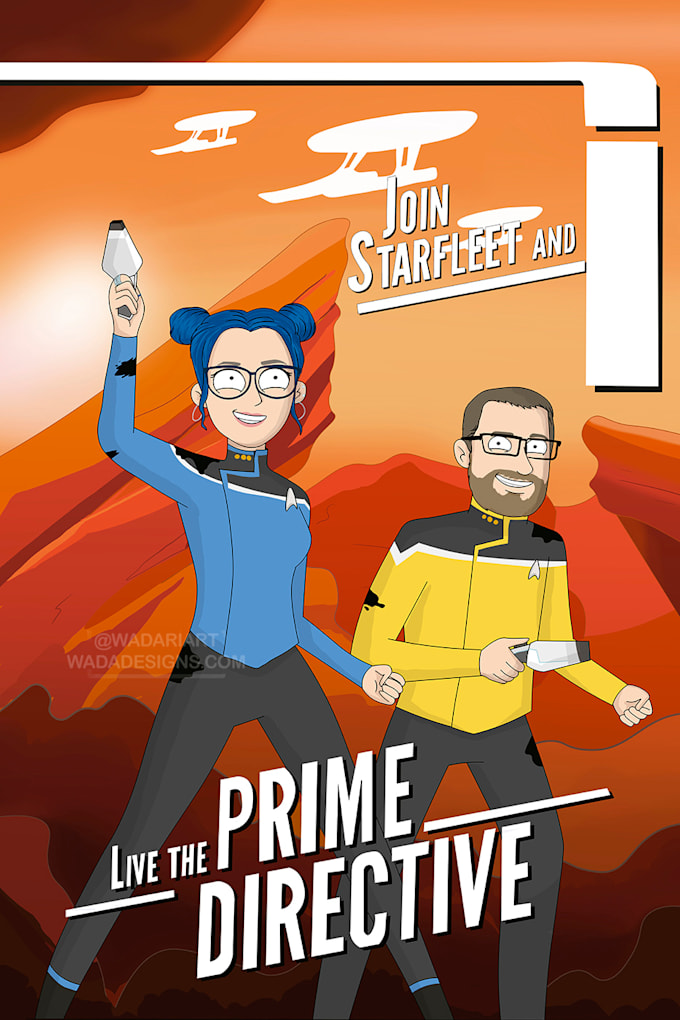 Draw a custom star trek portrait from photo by Wadadesigns | Fiverr