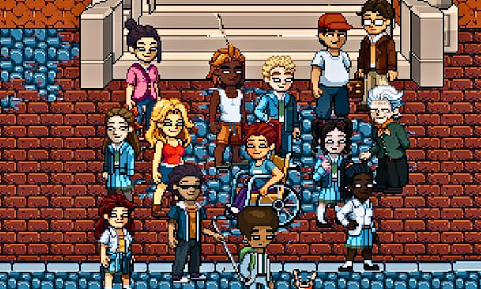 2d pixel art game character, sprite sheet, game asset,animated gif ...