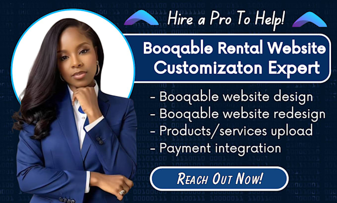 Create, build and design a booqable online rental website, upload ...