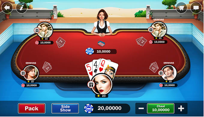 Develop 2d card game 2d3d unity game poker board game design mobile ...