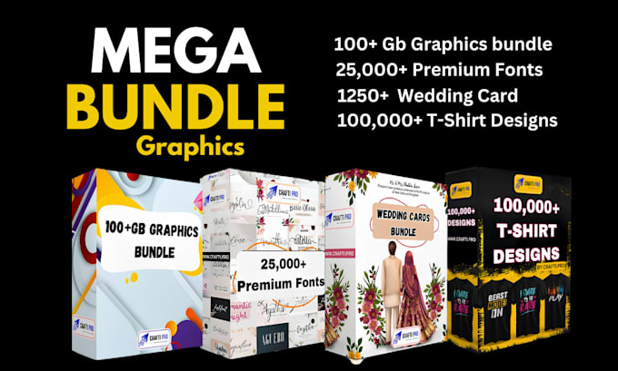 Provide mega graphic designs bundle and more by Itzelgraphics | Fiverr