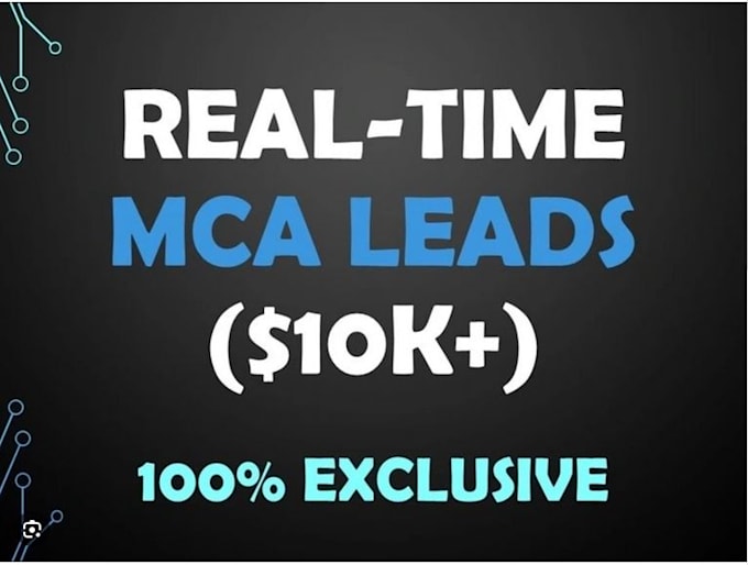 Generate mca real time and aged leads for you by Raymond_360 | Fiverr