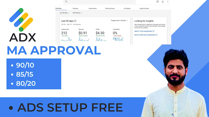 Do ma adx approval and ads setup for high ecpm by Broseoo | Fiverr