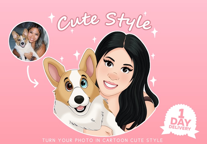 Draw your avatar in my cute cartoon style by Febrianto22 | Fiverr