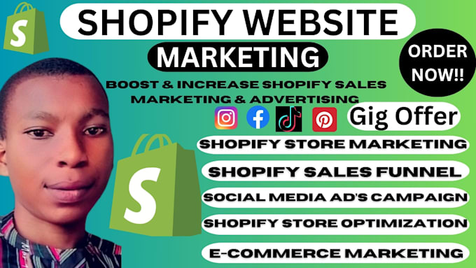 Do shopify marketing, shopify promotion,sales funnel, ads to boost ...