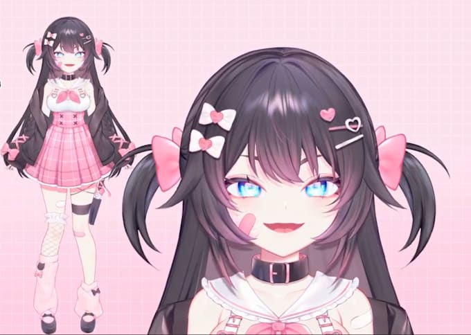 Draw 2d vtuber model, 2d vtuber rigging, 2d avatar, vtuber model by ...