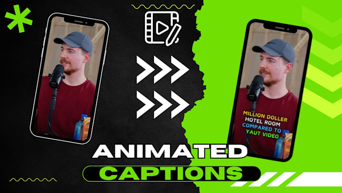 Make attracting animated captions for your content by Qazihussan | Fiverr