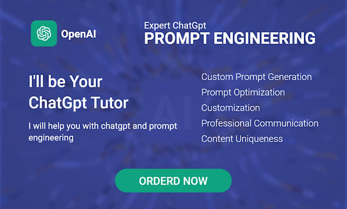 Be available for ai, prompt engineer for chatgpt and bard by Hafeez_gul | Fiverr