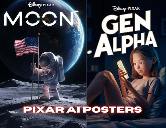 Create high quality viral custom ai disney pixar poster art by ...