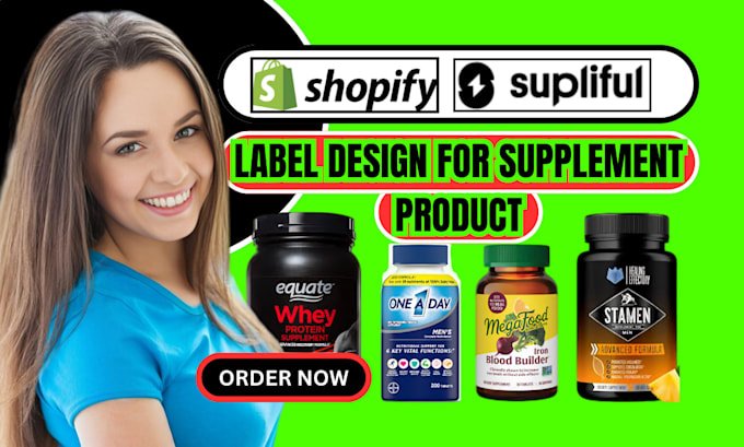 Do supliful label design supplement website product label and upload to ...
