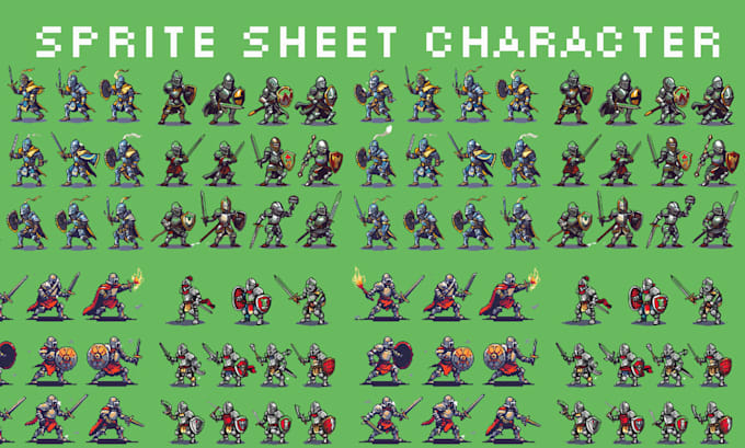 Create pixel art sprite sheet, sprite sheet animation, pixel art ...
