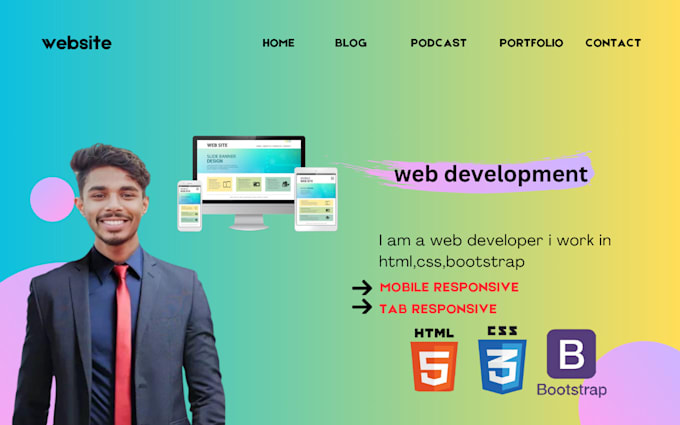 Web Developer I Work In Html Css And Bootstrap By Israfil1234567 Fiverr