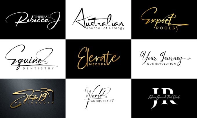 Design handwritten, signature, cursive, scripted logo by ...