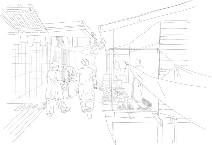 Create stunning detailed vector line drawings for you by Christinasar ...