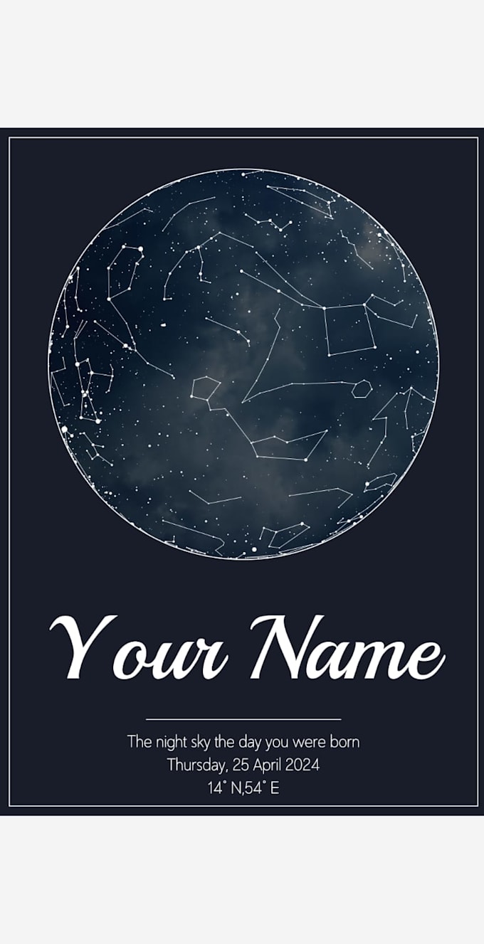Create you a personalised star map which is perfect for gifting by ...