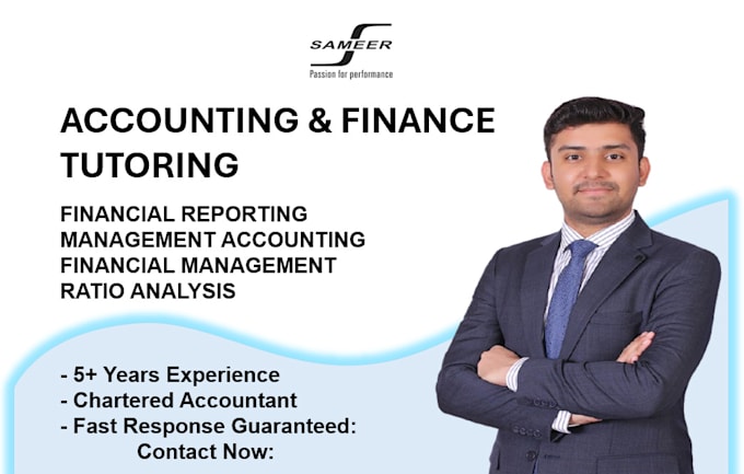 Be your tutor for finance and accounting classes by Sameersardar01 | Fiverr