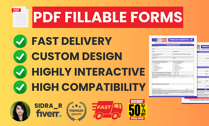 Create fillable pdf forms from your documents by Sidra_tech_pro | Fiverr