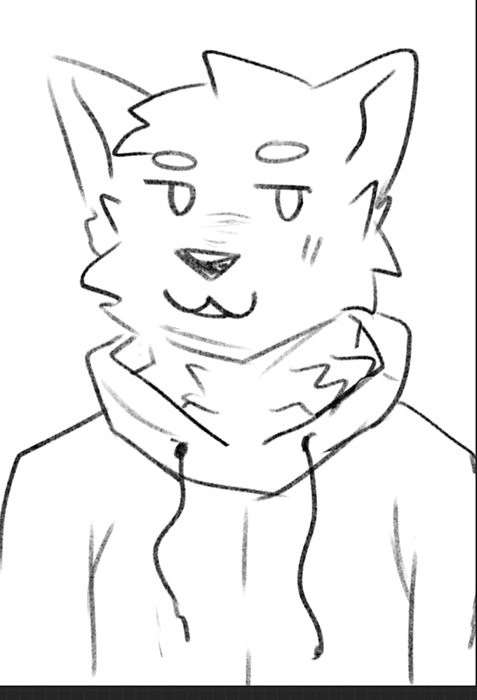 A quick furry pfp sketch by Snifflet | Fiverr