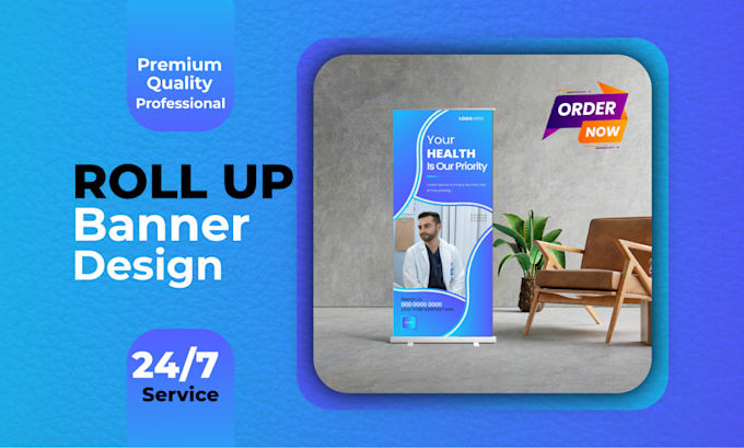Create roll up banner, billboard ,backdrop banner design by ...