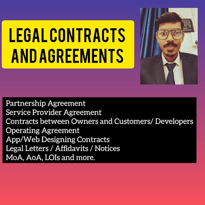 Expertly draft legal contracts and agreements by Sakshamkhandare | Fiverr