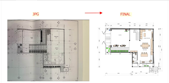 Redraw fast architectural autocad floor plans by Khanh_arch | Fiverr