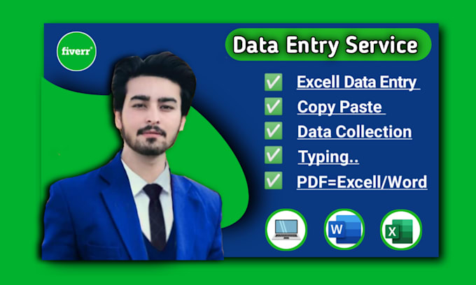 Do data entry, excel spreadsheet, data correction, its type by Hamza ...