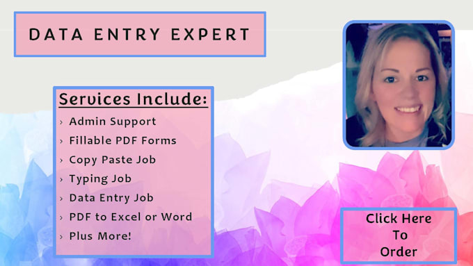 Be your data entry expert quickly and efficiently by Atwood0210 | Fiverr