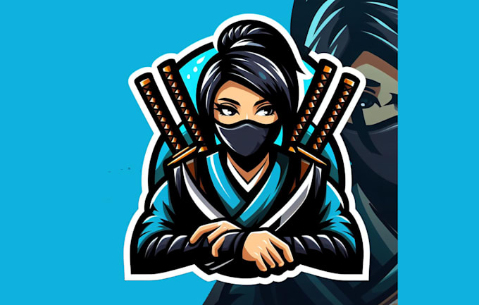 Make an amazing japanese lady ninja mascot logo design in one day by ...
