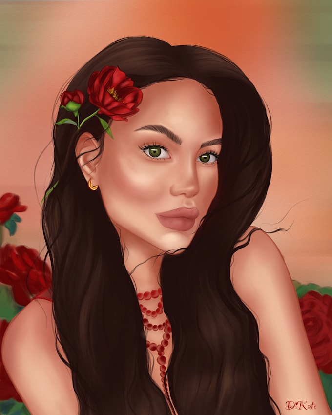 Draw a colored human portrait by Didenkokateryna | Fiverr