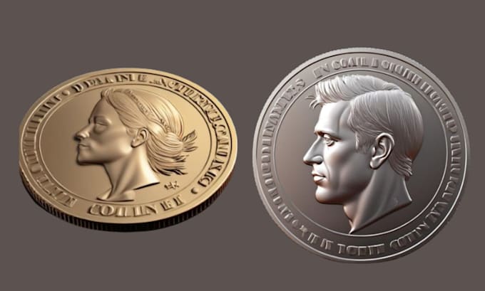 Bas relief coin, 3d face, medallion, 3d coin for 3d printing by ...