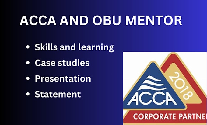 Be your acca and obu mentor by Murtaza_78 | Fiverr