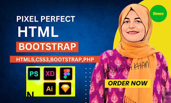 Convert Psd To Html Figma To Html Xd To Html Css Bootstrap 5 Responsive