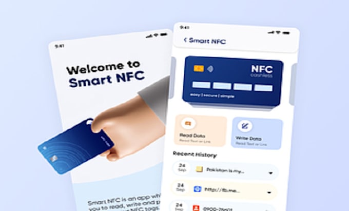 Create digital nfc business card, nfc payment app, fintech app, nfc app by Navonsam | Fiverr