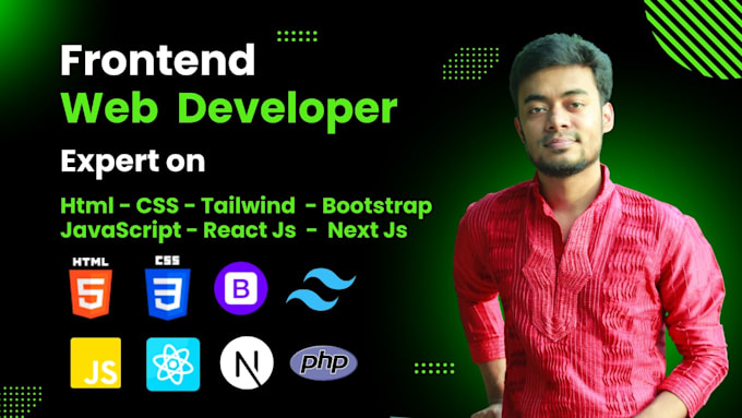 Front End Developer For Figma To React Psd To Html Tailwind Css