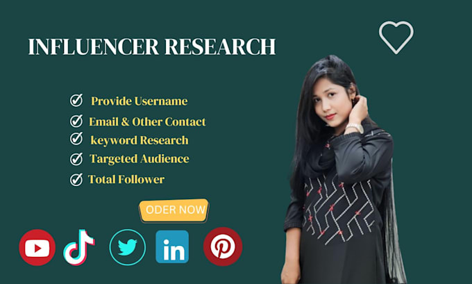 Research top influencer for your niche by Spotflare | Fiverr