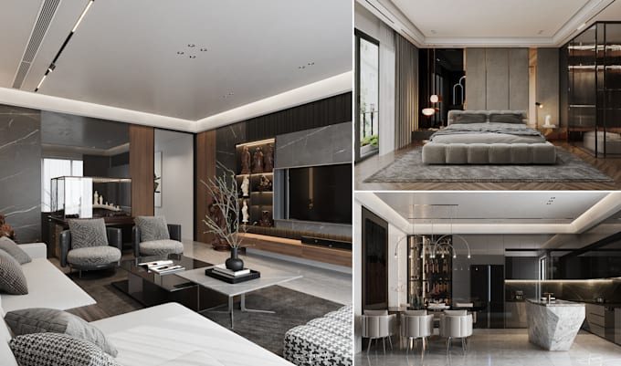 Model and render the interior in 3dsmax with corona and vray by ...