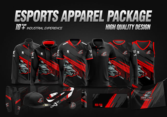 Design sublimation esports jersey and apparel package by E_wixx | Fiverr