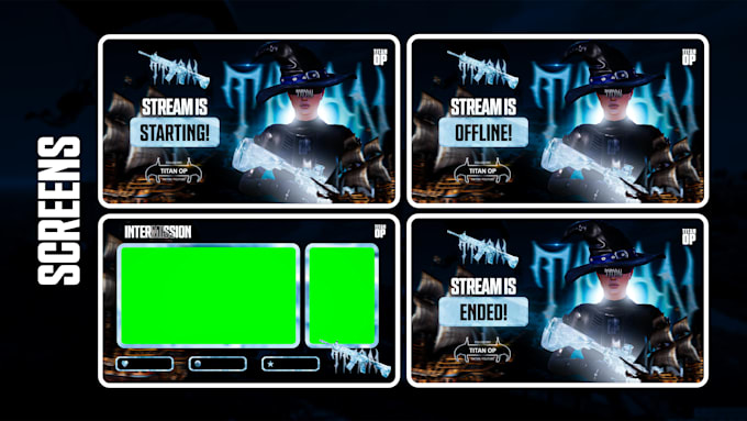 Create best visual id and streampack for youtube by Clutcherplayz | Fiverr