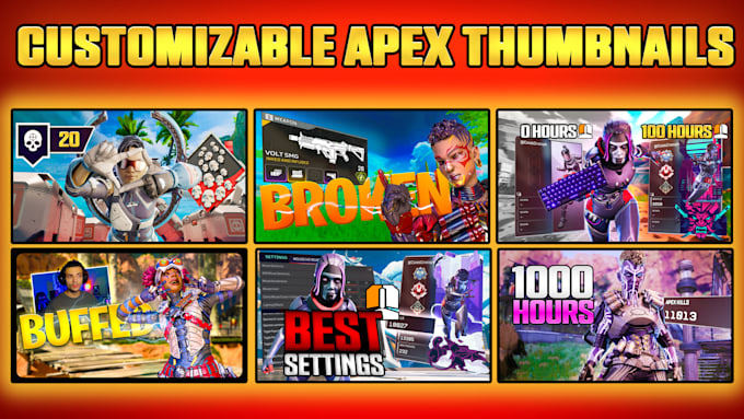 Create clickable apex thumbnails with renders by Calebfly | Fiverr