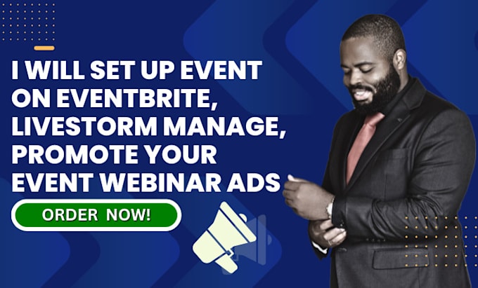 Set up event on eventbrite, livestorm manage, promote your event ...