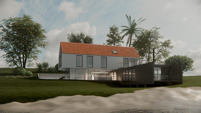 Make a wonderful architectural render using blender by Yurifdev | Fiverr