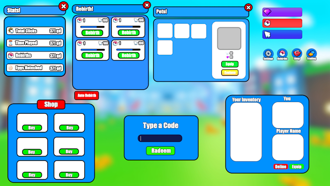 Create professional roblox ui, gui for you by Hasanio | Fiverr