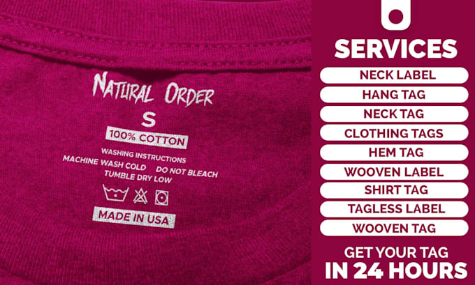 Design clothing label, neck label, neck tag, hang tag for your business