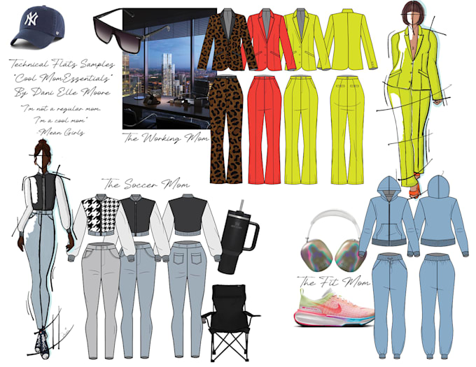 Create a beautiful technical fashion flat for you by Danielleamoore ...