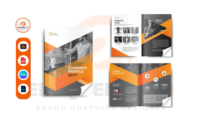 Design a company profile, annual report, booklet design, pdf lead ...