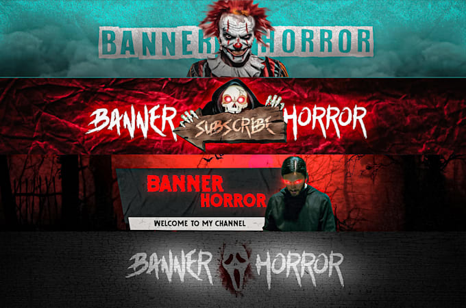 Make horror banner for your youtube channel by Fiverpr00 | Fiverr